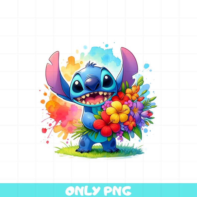 Stitch Summer Png, Stitch Colorful Png, Stitch Clipart, Stitch Png ...