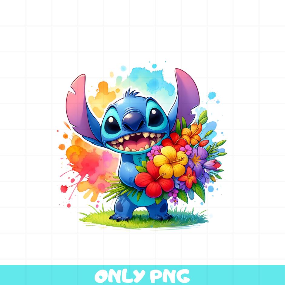 Stitch Summer Png, Stitch Colorful Png, Stitch Clipart, Stitch Png ...
