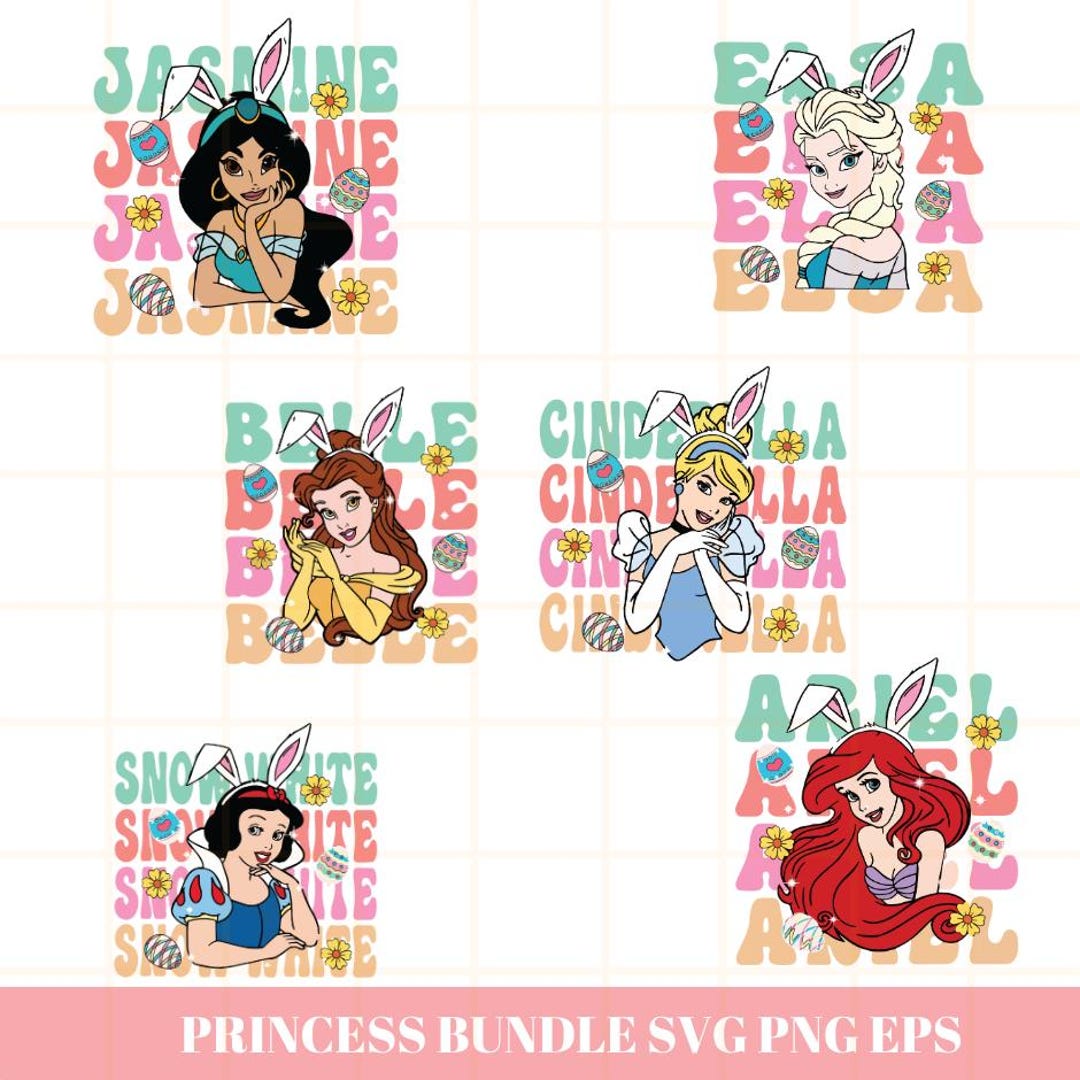 Princess Svg Bundle, Princess Png, Princess Girls SVG, Princess Girl ...