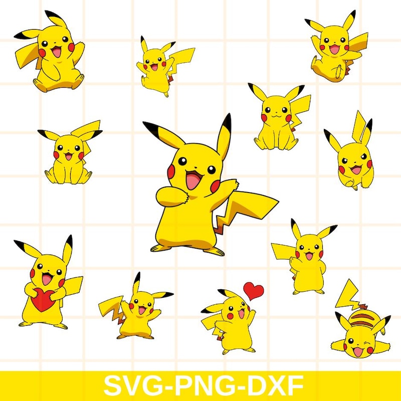 Pikachu Silhouette - Etsy