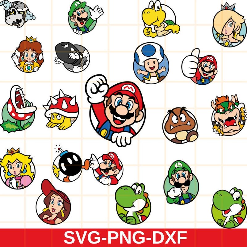 Mario Svg - Etsy