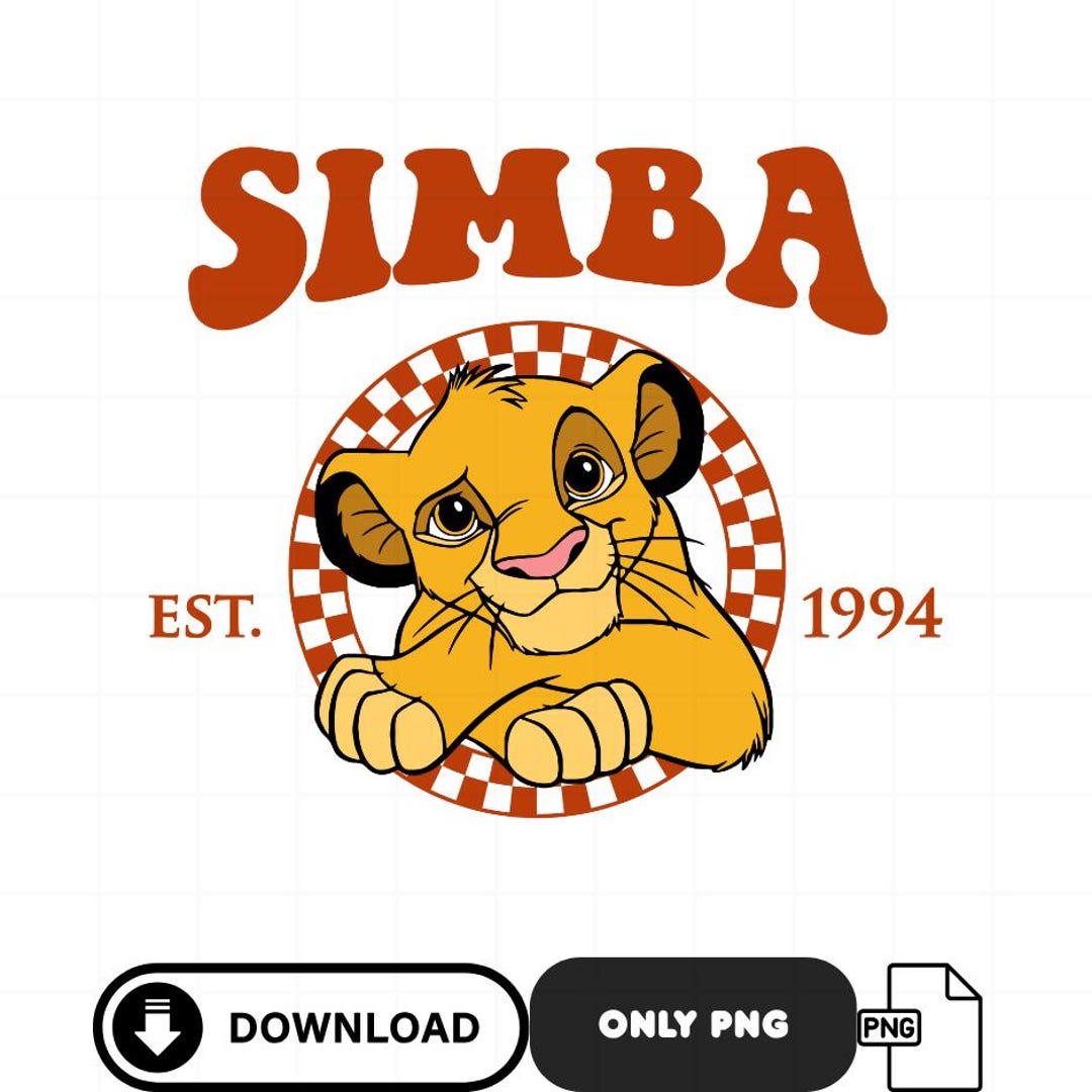Simba Lion PNG, Cute Lion Cub Design, Nursery Wall Art PNG, Kids Room ...