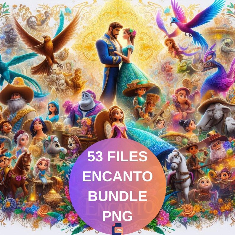 Encanto PNG, Encanto SVG, Encanto Clipart, Vibrant Images for Encanto ...