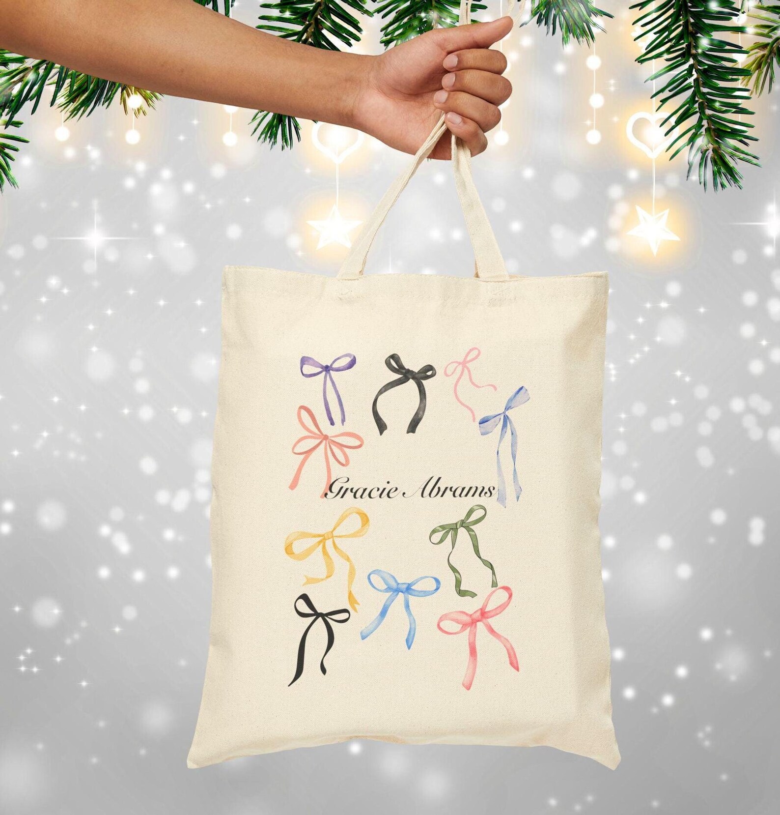 Gracie Abrams Coquette Bow Cotton Canvas Tote Bag, Gracie Merch, Gracie ...