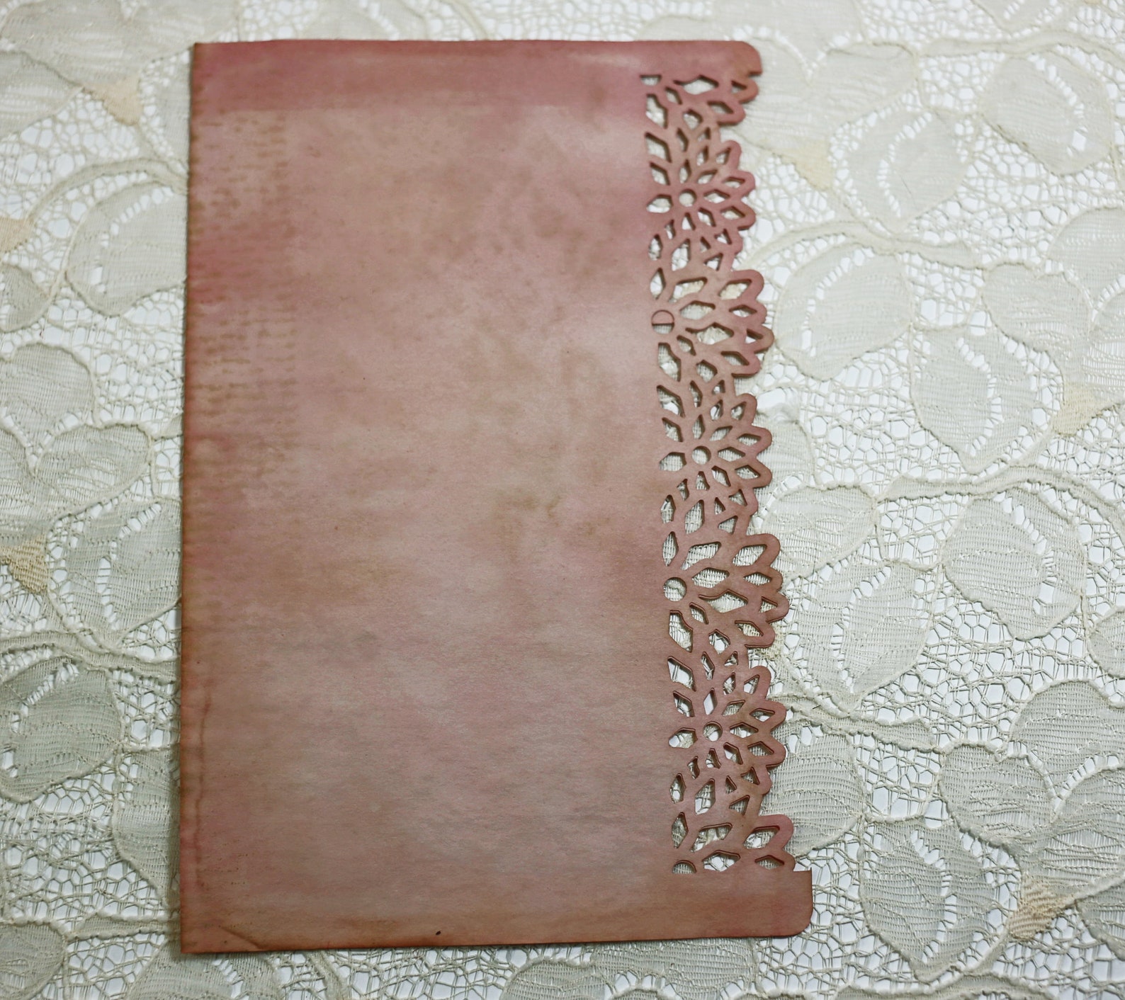 Avocado Dyed Punched Paper for Junk Journals, 12 Decorative Edge ...