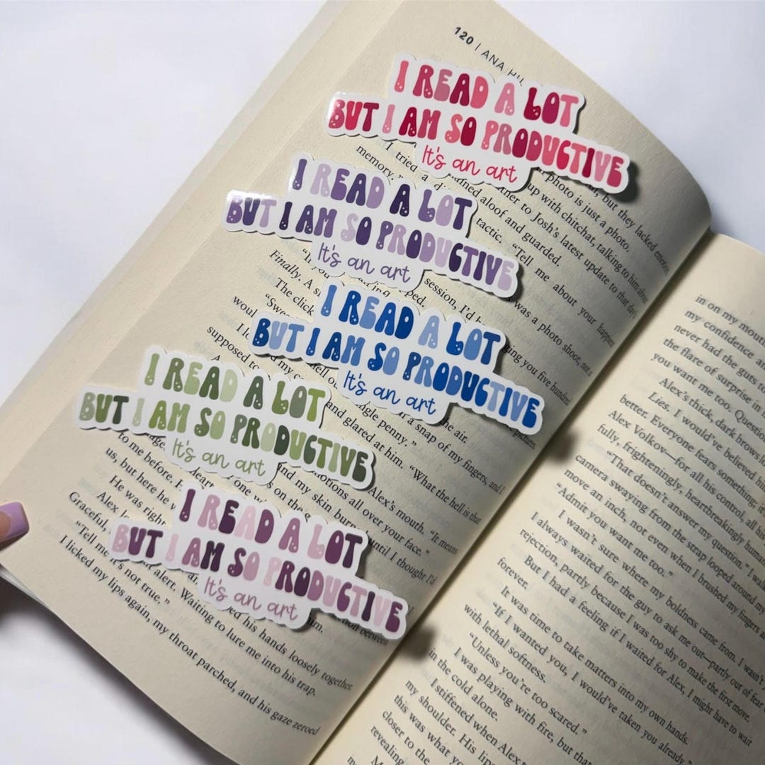 I Read A Lot but I Am so Productive It’s an Art Vinyl Sticker - Etsy