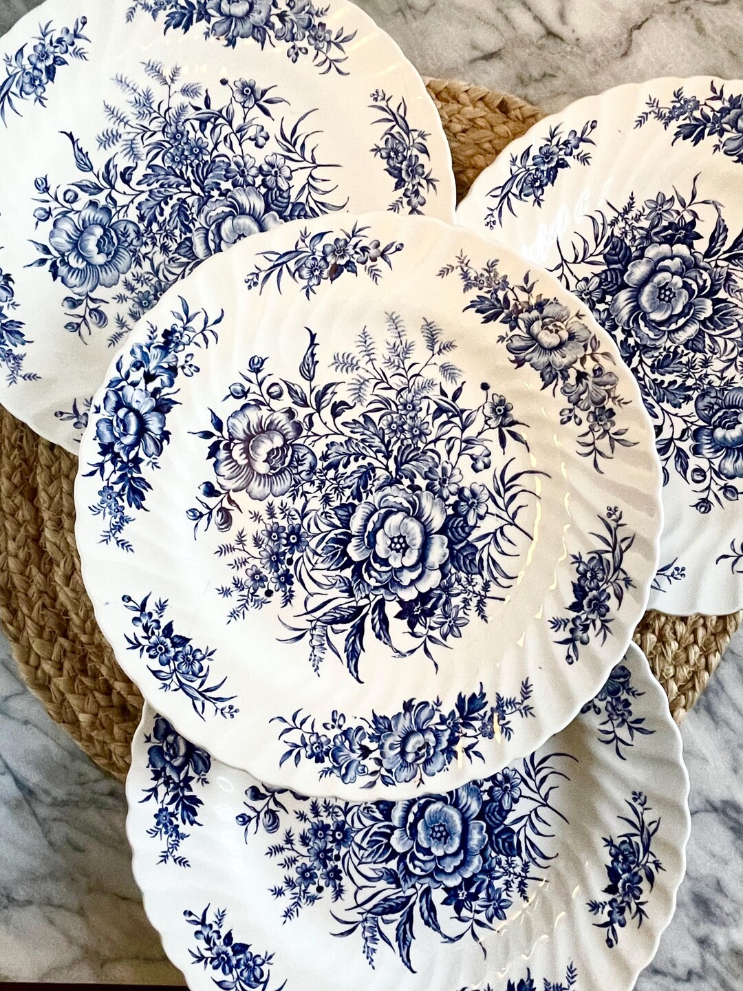 Vintage 10" English Ironstone Dinner Plates “beacon Hill” Pattern by ...