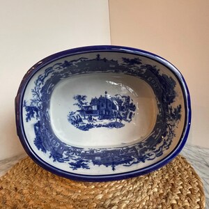 Victoria Ware Blue and White Chinoiserie Foot Bath Porcelain Cachepot ...