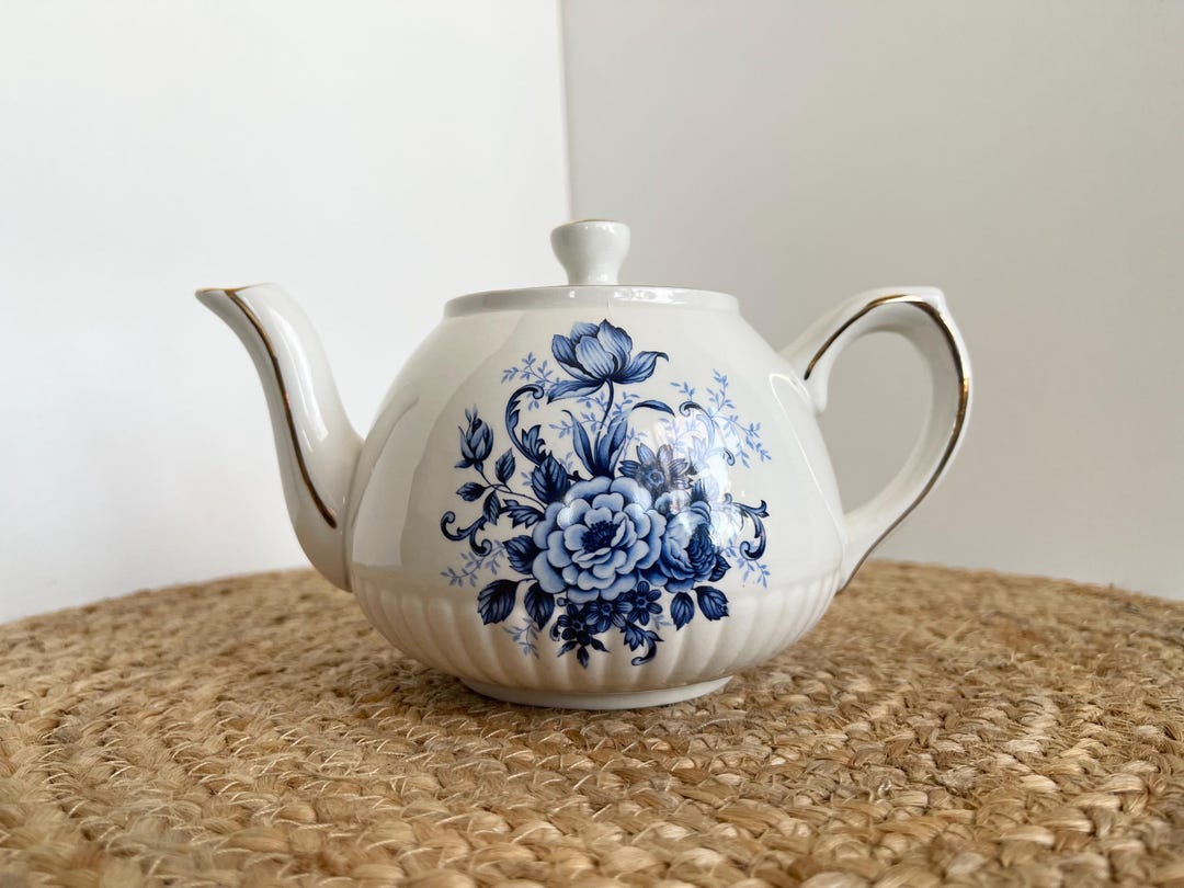 Vintage Blue and White Two-cup Ellgreave “heatmaster” English Ironstone ...