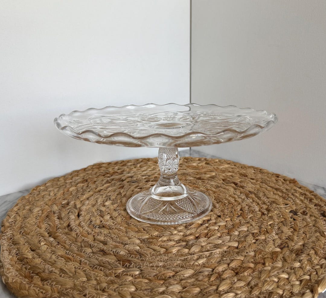 Antique Bryce Higbee Co. Fleur De Lis EAPG Cake Stand, 19th Century - Etsy