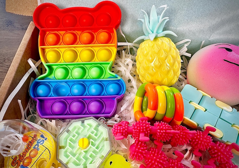 Fidget Toy Gift Box Containing 15, 10 or 5 Toys Autism ADHD Stress ...