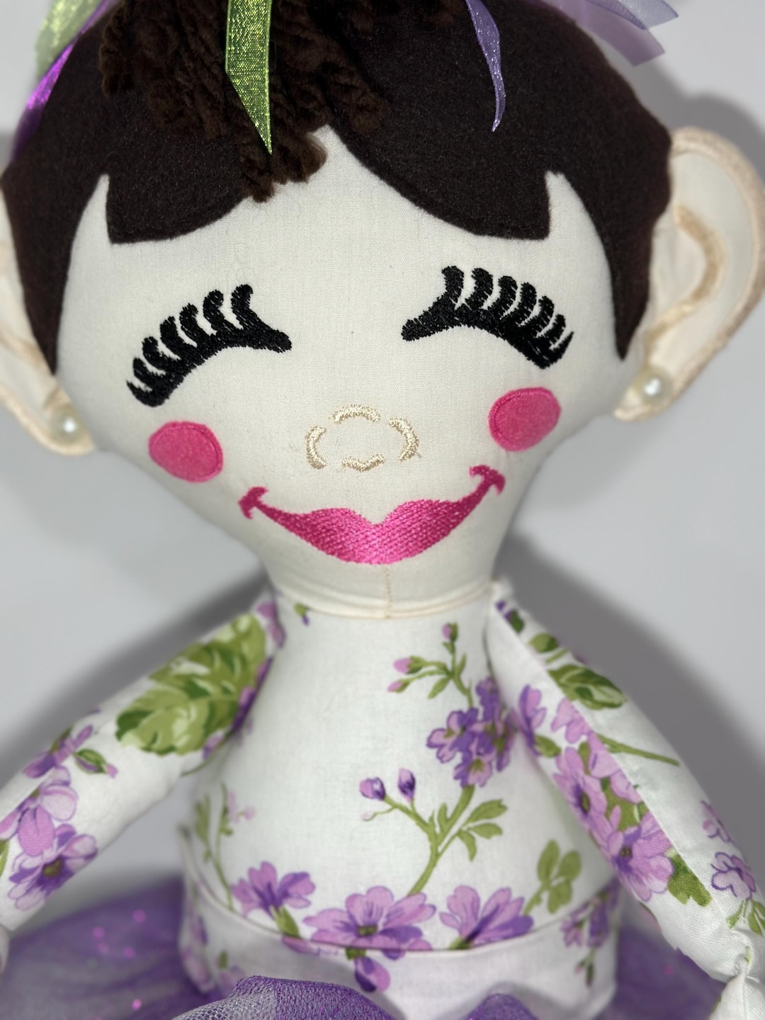 MARI-PUR is a Handmade Keepsake Doll, Cotton Fabric, Tulle Tutu - Etsy