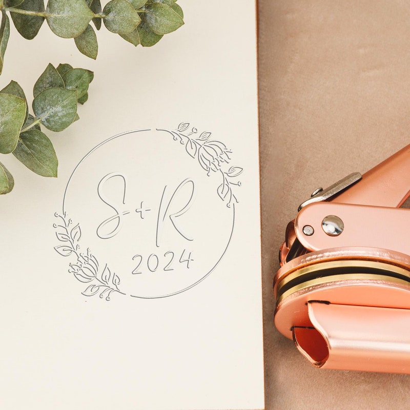 Embossed Monogram - Etsy