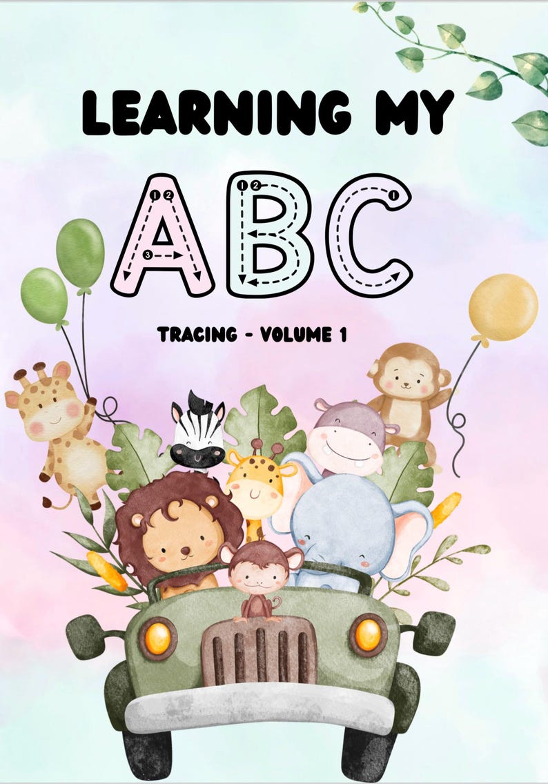 ABC Tracing Learning Activity Book - Volume 1 - Etsy