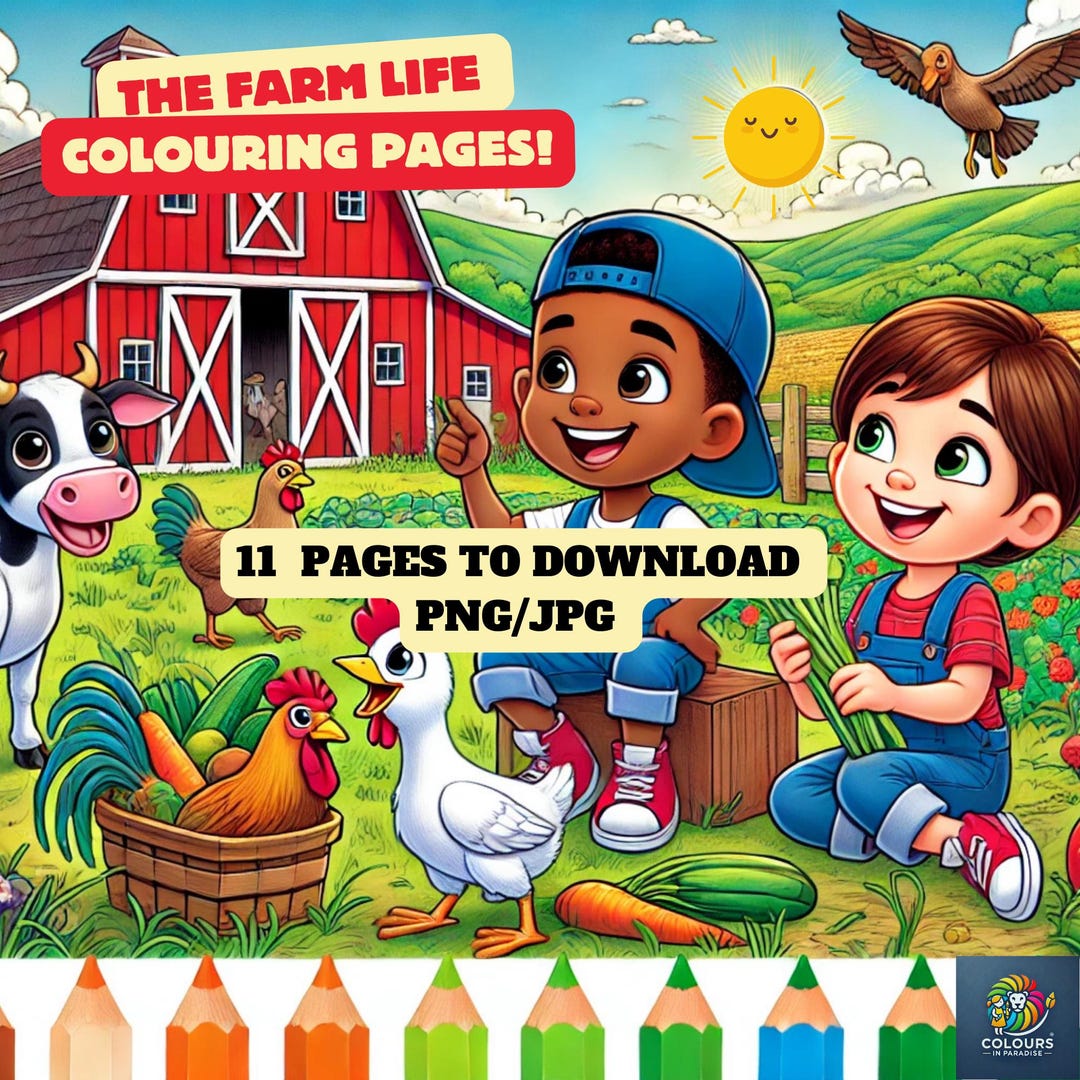 The Farm Life Colouring Pages \ Colouring Book \ Animals Colouring ...