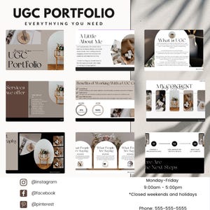 UGC Portfolio Template, UGC Template Canva, Ugc Website, Minimal Ugc ...