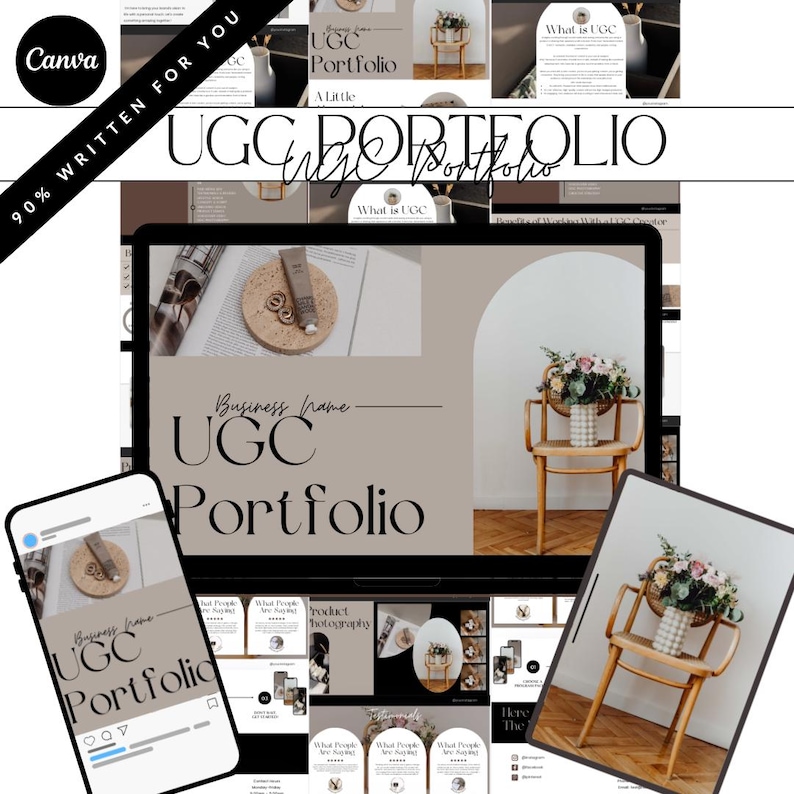 UGC Portfolio Template, UGC Template Canva, Ugc Website, Minimal Ugc ...