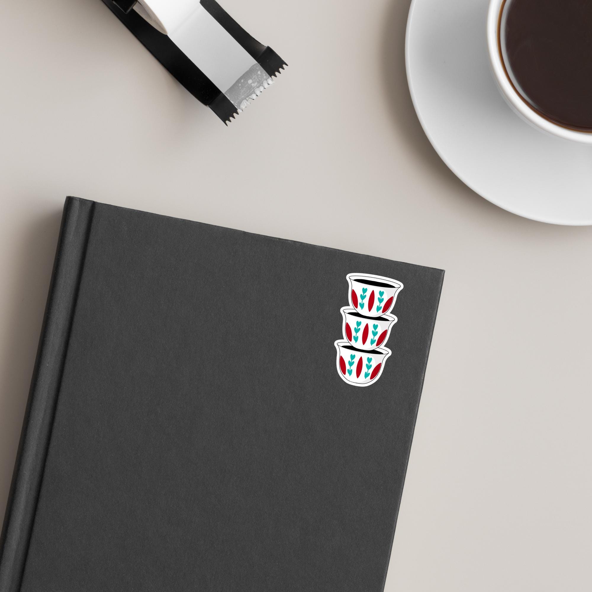 Lebanese Coffee Cups Sticker, Lebanese Sticker, Lebanon, Beirut ...