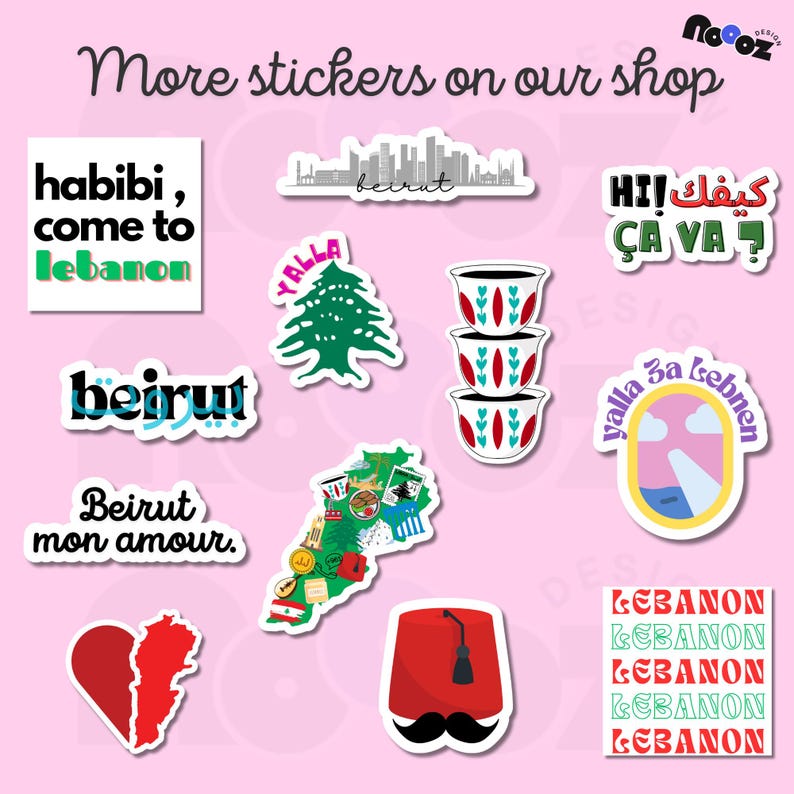 Lebanon Cedar Sticker, Yalla, Lebanese Sticker, Lebanon, Beirut, Cedar ...