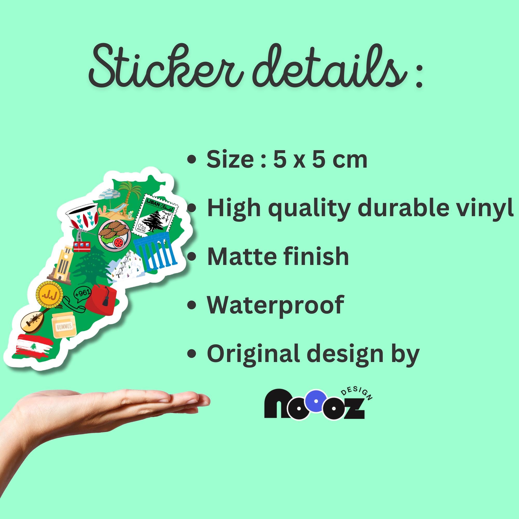 Lebanon Map Sticker, Lebanese Sticker, Lebanon Flag, Lebanon, Beirut ...