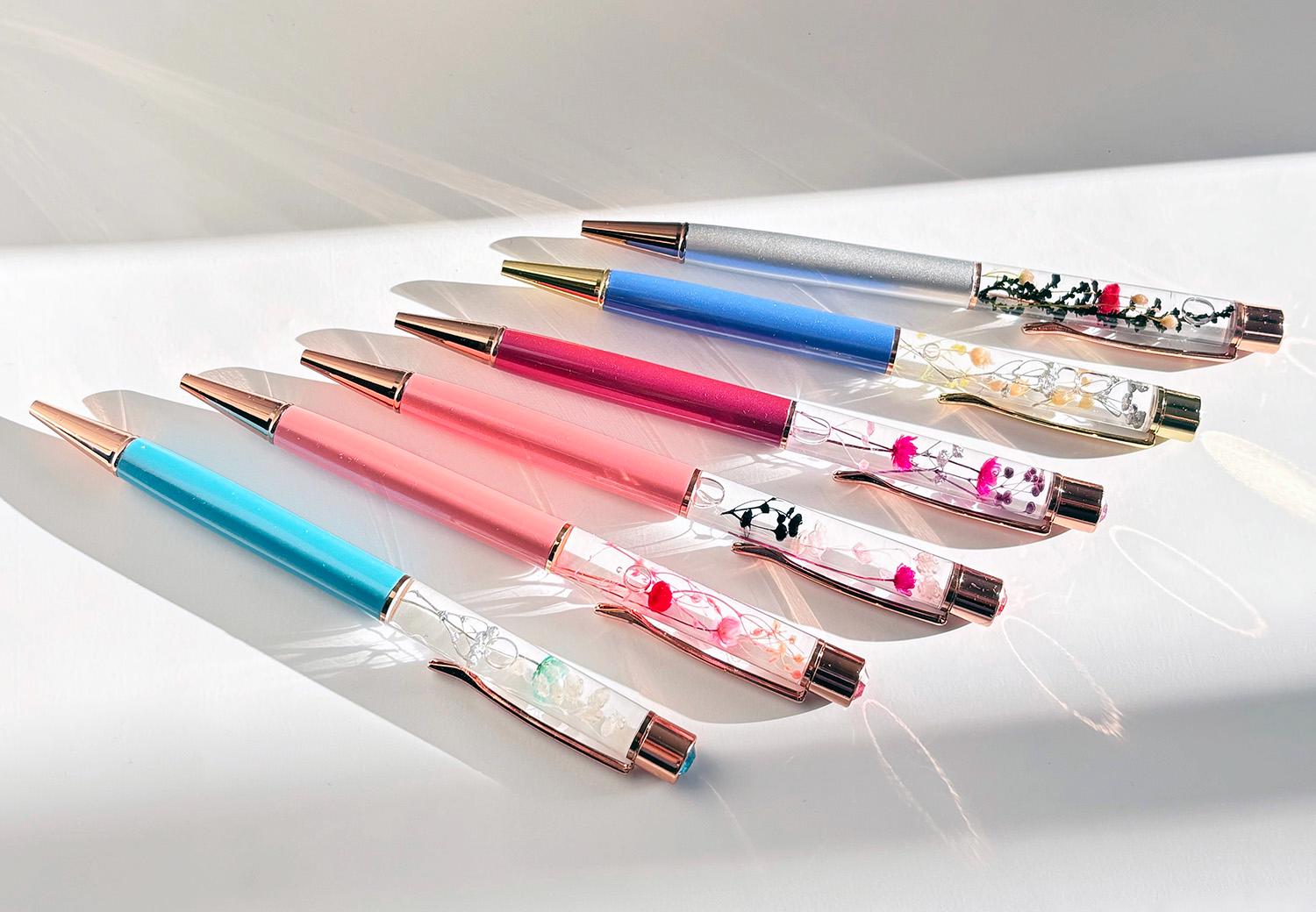 Herbarium Pen With Preserved Flowers Luxury Floating Floral Ballpoint ...