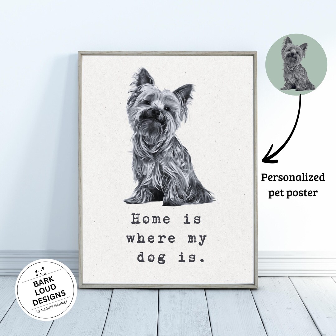 Personalized Dog Poster, Dog Portrait, Dog Lover Gift, Personalized Dog ...