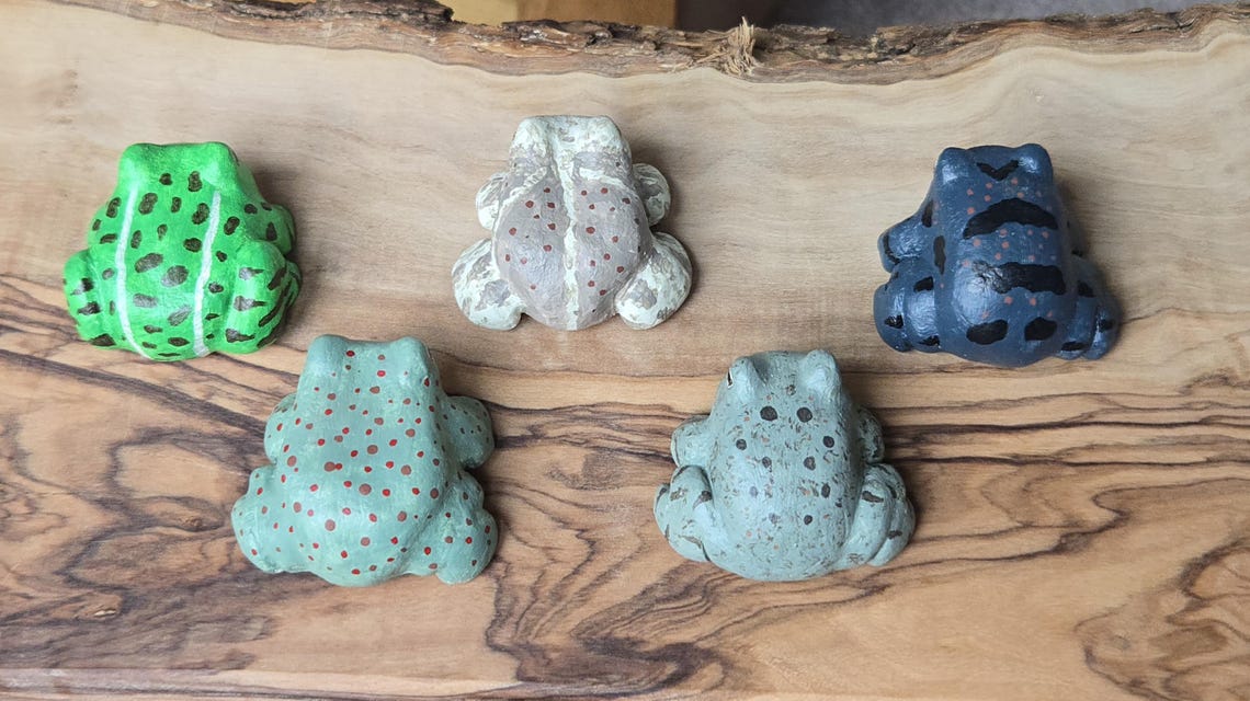 Miniature Clay Toad Figurine, Tiny Handmade Sculpture - Etsy