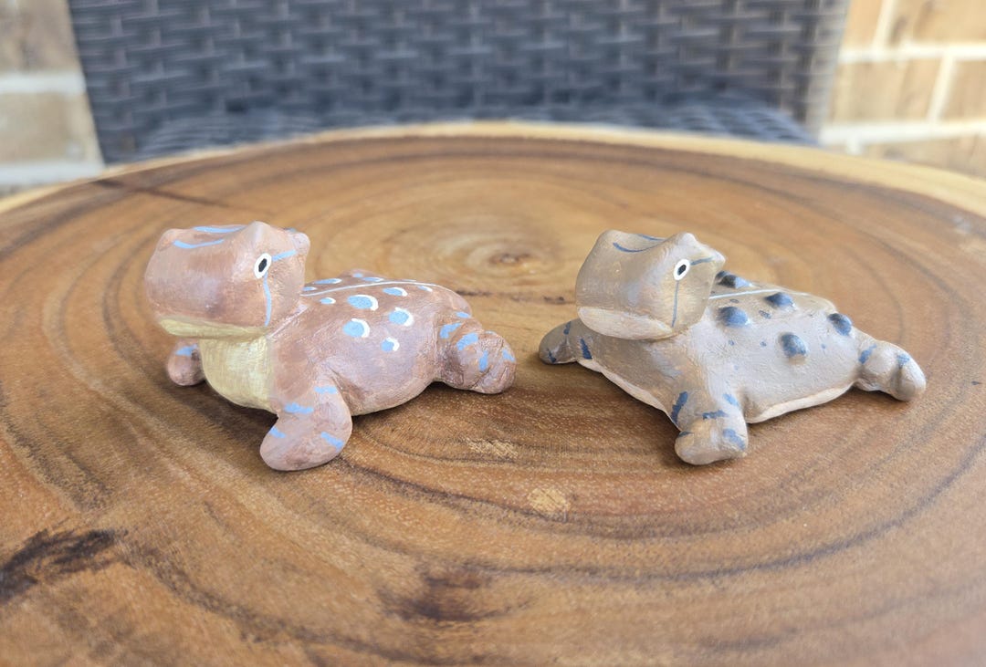 Miniature Clay Horned Lizard Figurine - Etsy