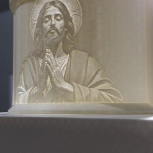 Jesus Praying With Halo Lithophane - Etsy