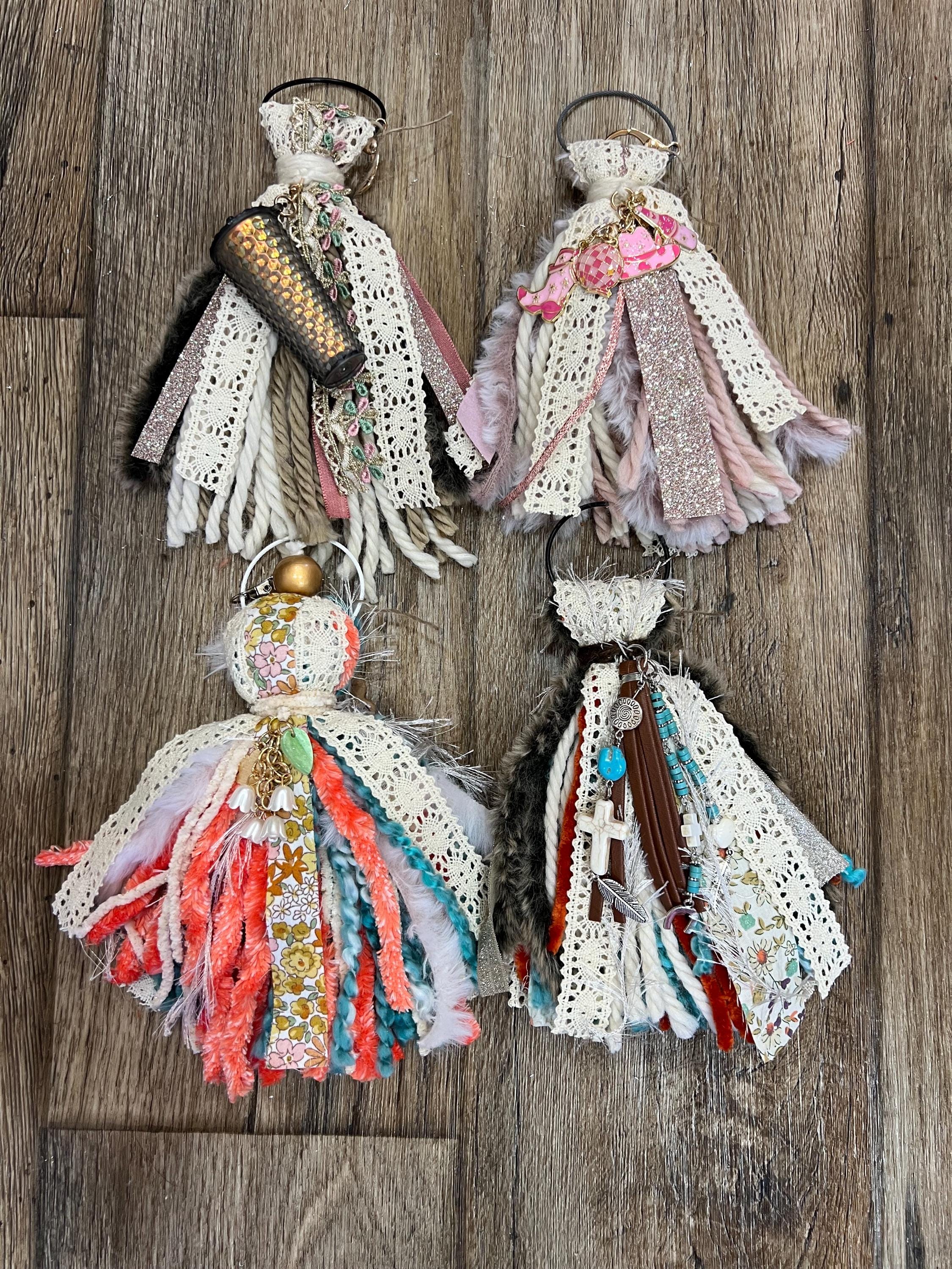 Ladies and Kids Backpack/bag Tassels - Etsy