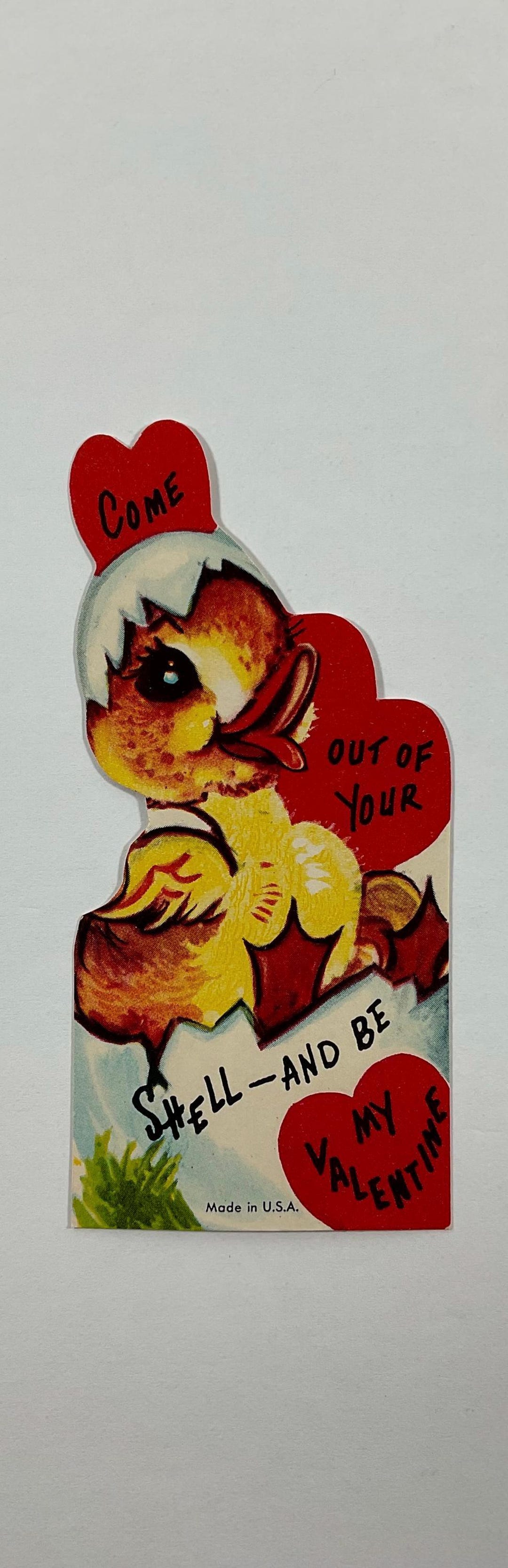 Vintage Baby Duck Duckling Come Out of Your Shell Valentines Holiday ...