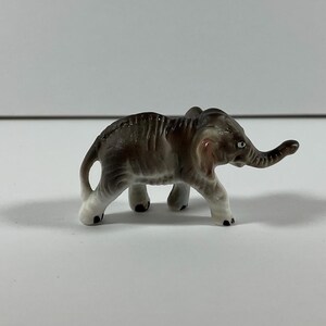 Vintage Glass Porcelain Ceramic Lucky Elephant Animal Miniature ...