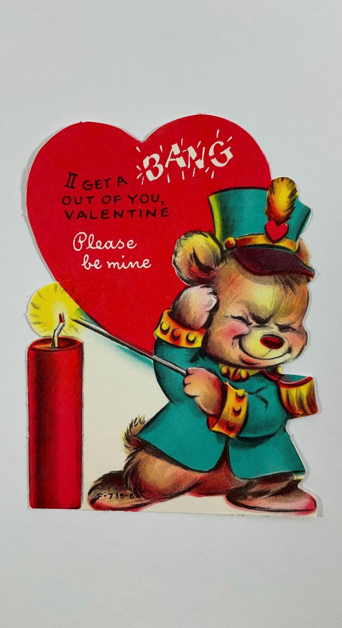 Vintage 1950s Teddy Bear Marching Band Conductor Candle Match ...