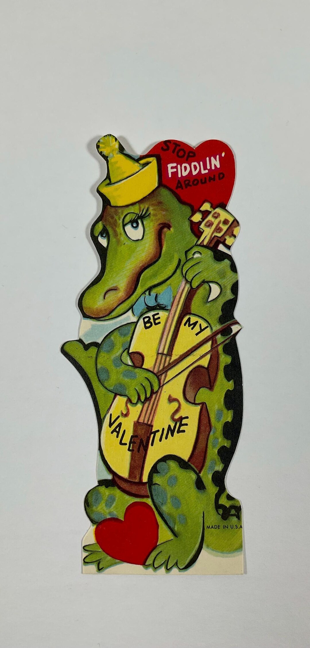 Vintage Stop Fiddlin Around Alligator Crocodile Playing Instrument Used ...