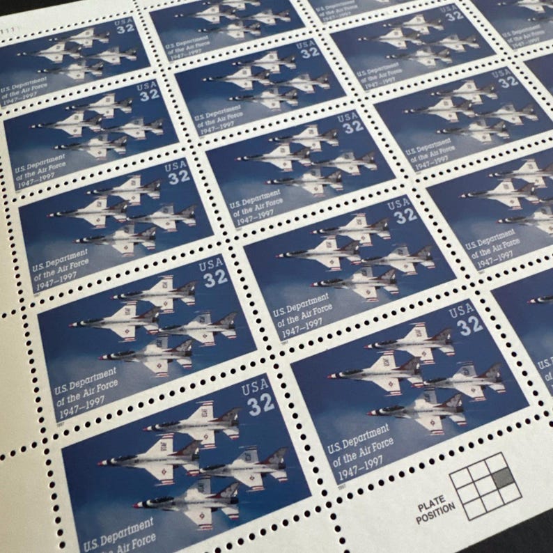 Air Force Commemorative Postage Stamp Sheet of 20 - Thunderbird ...