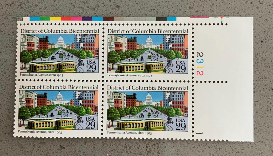 Washington DC Collectible Postage Stamps - Block of 4 - District of ...