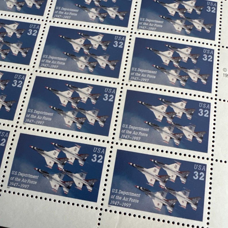 Air Force Commemorative Postage Stamp Sheet of 20 - Thunderbird ...