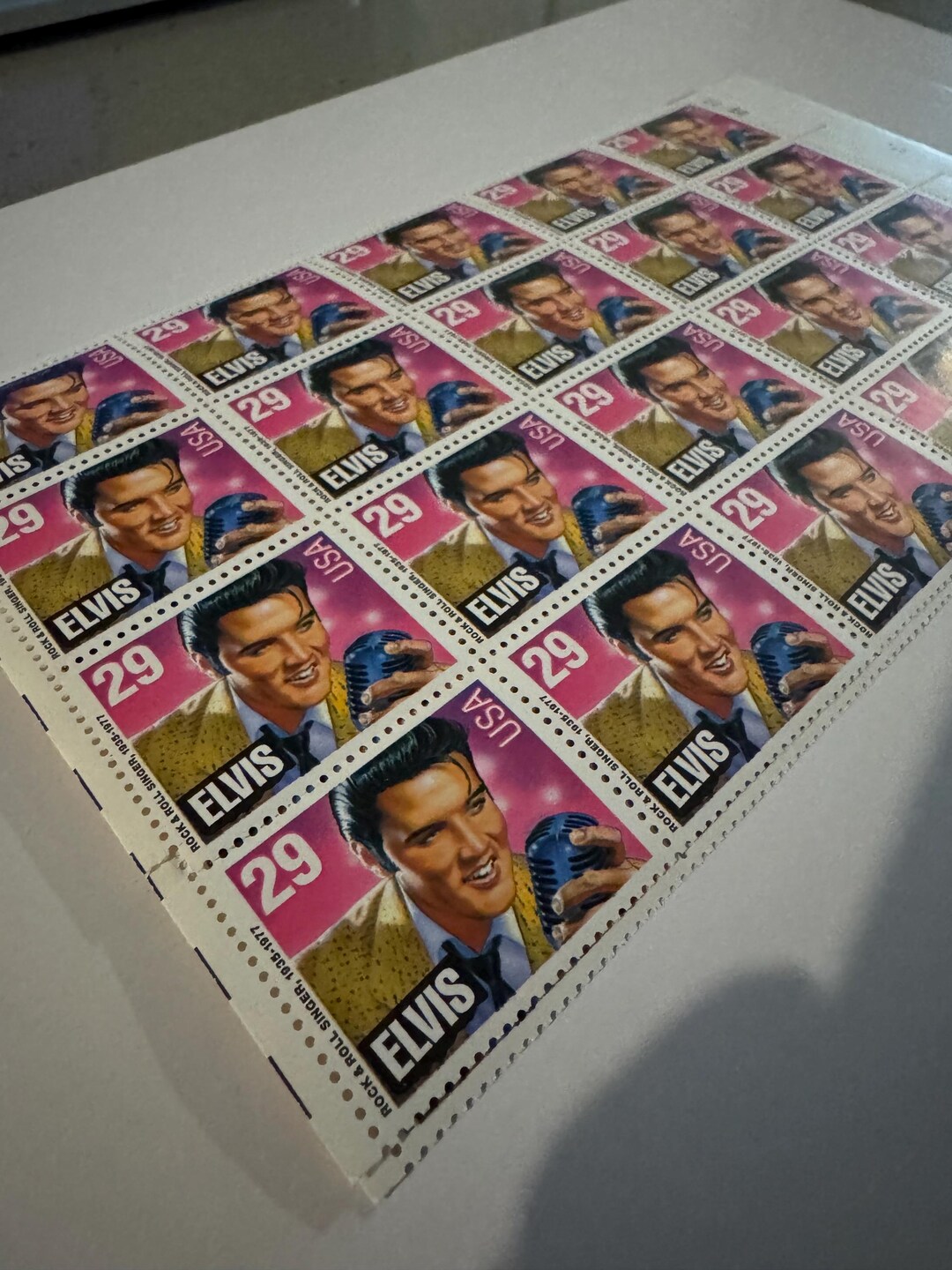 Elvis Presley Collectible Postage Stamp Sheet USPS - Hollywood King of ...