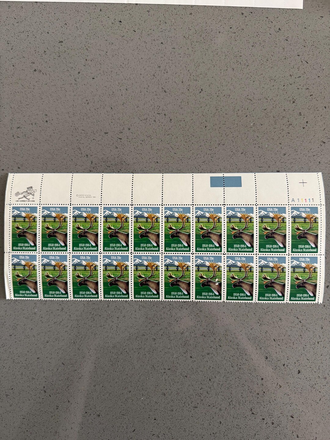 Alaska Statehood Commemorative Sheet of 20 Postage Stamps - Etsy