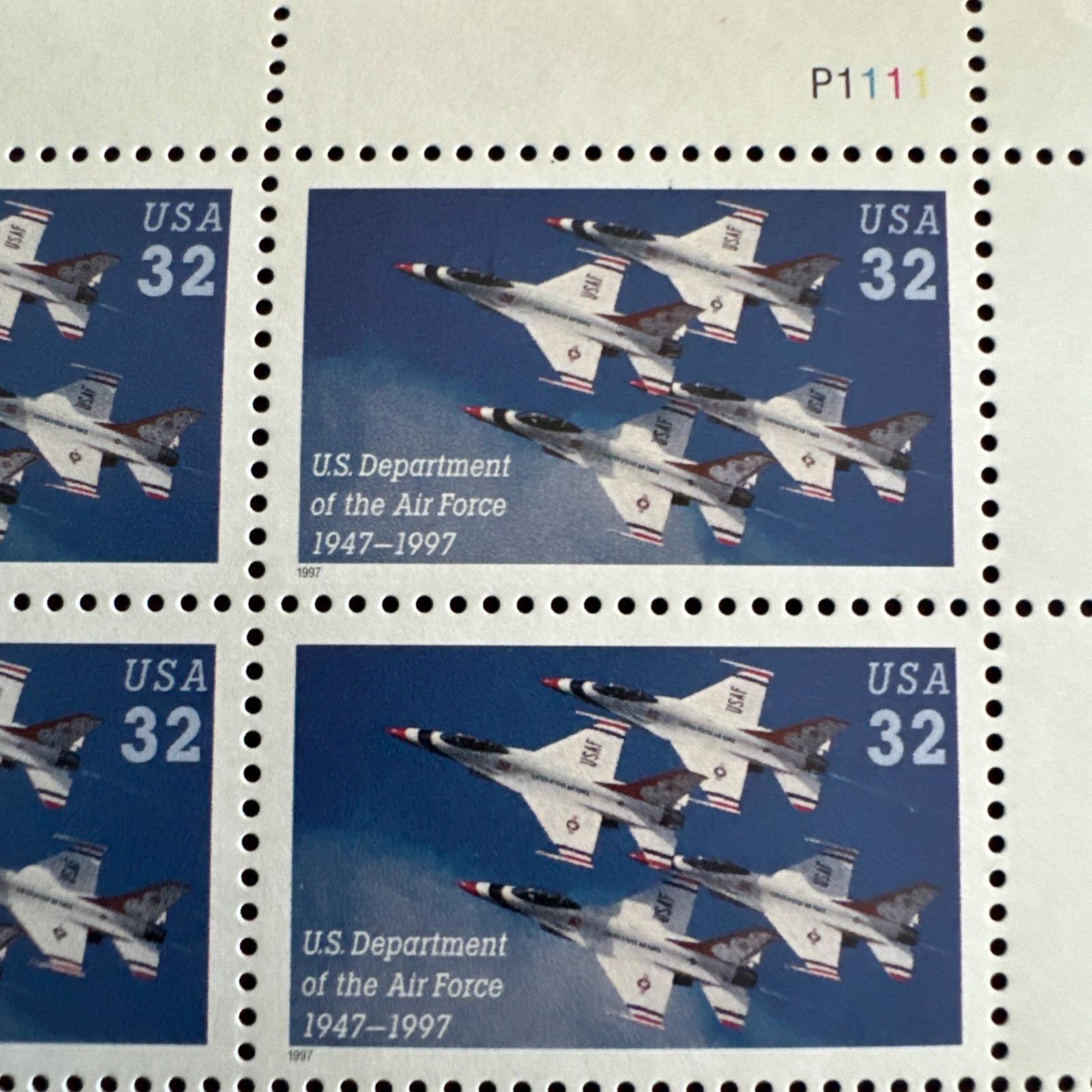 Air Force Commemorative Postage Stamp Sheet of 20 - Thunderbird ...