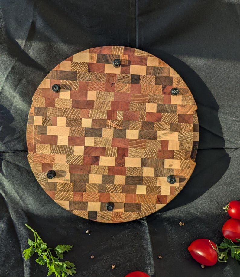 3d Butcher Block Mosaic End Grain Cutting Board, Сharcuterie Wooden ...