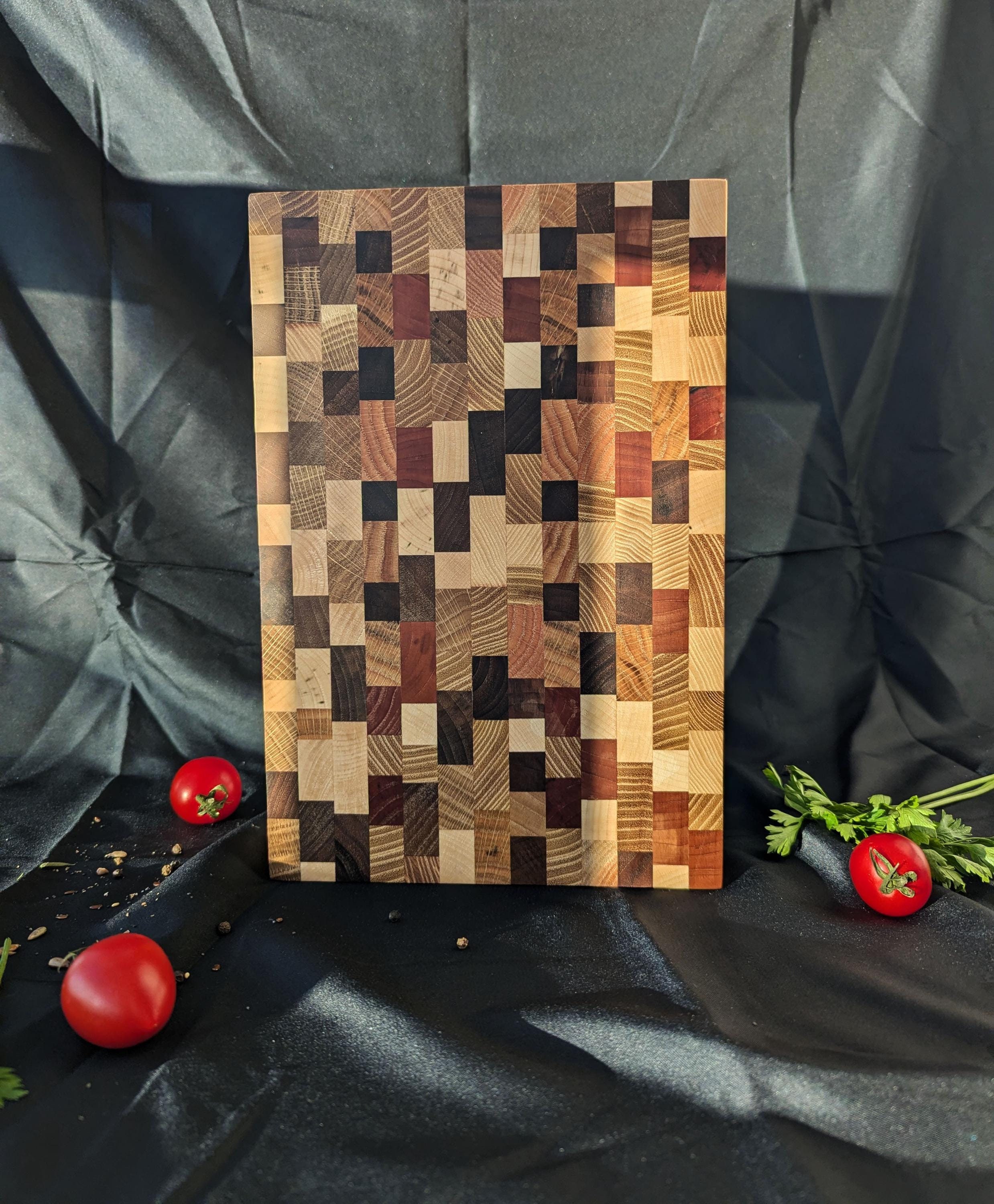 Handmade 3d Butcher Block End Grain Cutting Board, Solid Wood ...
