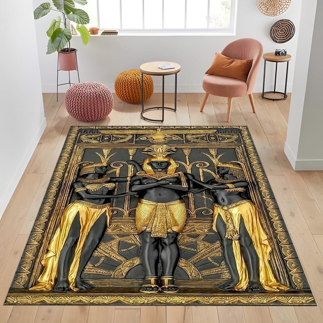 Egypt Rug, Egypt Themed Rug, Ancient Egypt Rug, Egyptian Decor Rug ...