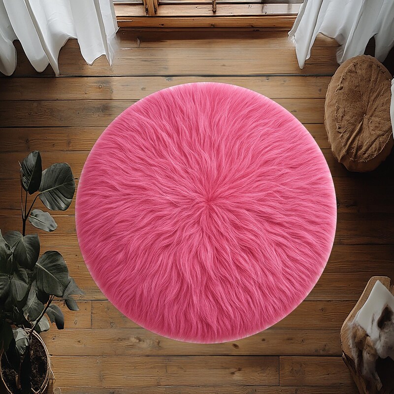 Fluffy Circle Rug - Etsy