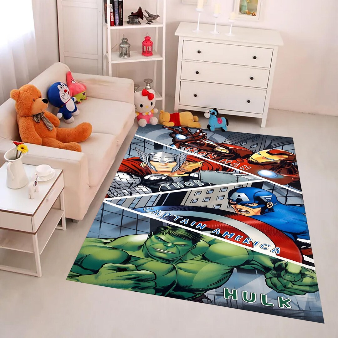 Superhero, Superhero Rug, Spiderman Rug, Super Hero Rug, Hulk Rug, Thor ...