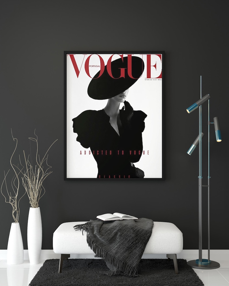 Vogue Poster, Fashion Magazine Poster, Trendy Wall Art, Ready to Hang ...