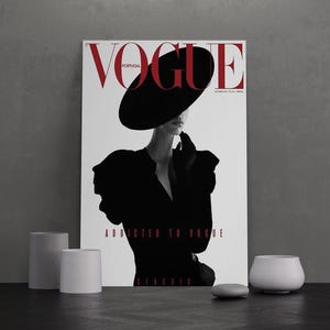 Vogue Poster, Fashion Magazine Poster, Trendy Wall Art, Ready to Hang ...