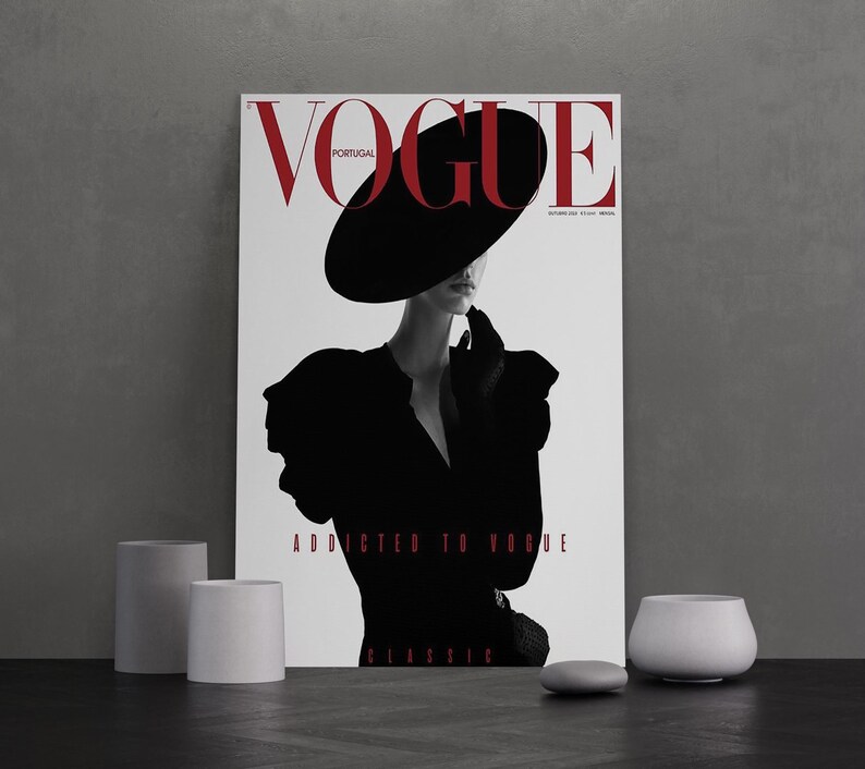 Vogue Poster, Fashion Magazine Poster, Trendy Wall Art, Ready to Hang ...