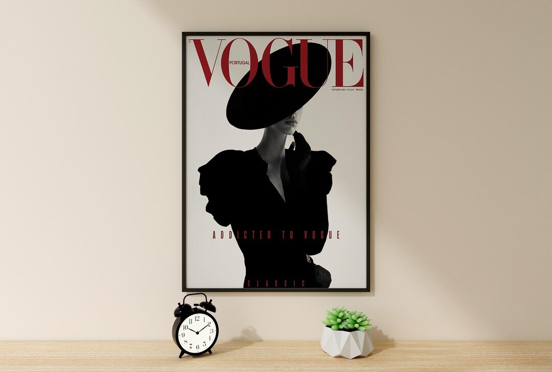 Vogue Poster, Fashion Magazine Poster, Trendy Wall Art, Ready to Hang ...