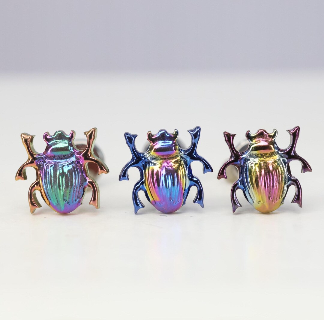 Titanium ASTM F136 (in135) Scarab, Beetle Internally Threaded 1.2mm ...
